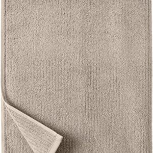 Amazon Aware 100% Organic Cotton Ribbed Bath Towels - Bath Towels, 4-Pack, Taupe