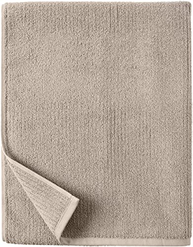 Amazon Aware 100% Organic Cotton Ribbed Bath Towels - Bath Towels, 4-Pack, Taupe