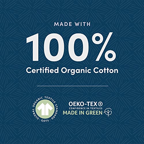 Amazon Aware 100% Organic Cotton Ribbed Bath Towels - Bath Towels, 4-Pack, Sage Green