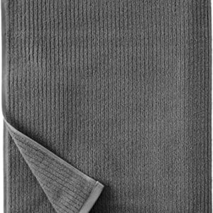 Amazon Aware 100% Organic Cotton Ribbed Bath Towels - Bath Towels, 4-Pack, Dark Gray