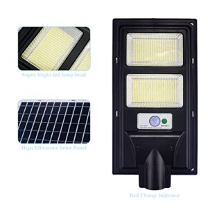 MyJerry 200W LED Solar Outdoor Light with Waterproof Motion Sensor, Solar Dusk to Dawn Safety Solar Street Light, Barn, Street, Yard Solar Lighting (2 Pack)