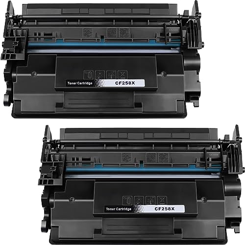 FERUERW 58X Toner Cartridges High Yield（Black 2-Pack） Replacement for paserjet pro M404dn M404n M404dw pro MFP M428fdn M428fdw M428dw M404 M428 Printer Compatible with CF258X CF258A 58X 58A.