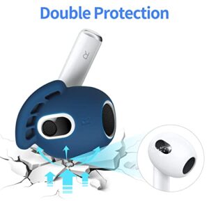 JAKPAK for AirPods 3 Ear Covers Protective Anti Scratch AirPods 3 Eartips Covers Soft Silicone AirPods 3 Accessories, Anti-Slip Dustproof Shockproof Ear Cover Compatible with AirPods 3rd Gen Blue