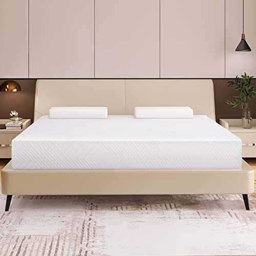 Opoiar California King Mattress,10 Inch Green Tea Gel-Infused Memory Foam Mattress,California King Size Mattress in a Box for a Cool Sleep & Pressure Relief,Medium Firm Feel,Made in USA