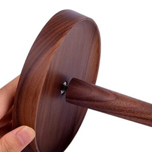 Walnut Wooden Headphone Stand, Universal Whole Body Solid Wood Headset Holder, Desk Earphone Stand Compatible with Most On-Ear Headphones (Walnut Wood)