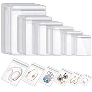 weddinghelper jewelry bags small self-sealing plastic zip clear bags pvc transparent lock bag for storing bracelets rings earrings ziplock pouch (150 pcs)