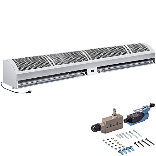 VEVOR 59 Inch Speeds 2285/2515 CFM Commercial Indoor Air Curtain for Doors with 2 Switches, 110V Unheated, White