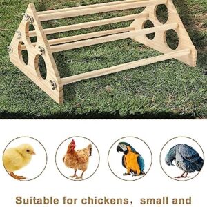 Chicken Perch Wooden Chicken Roosting Bar- Small Baby Chick Stand Training Perch Chicken Toys Strong Handmade Chicken Jungle Gym for Brooder, Coop, Hens, 15.5" x 10.6" x 7"