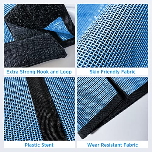 Rubor Mesh Fly Boots for Horse, Horse Leggins, Loose Fitting Fly Boots, Reduce Stomping, Horse Boots Leg Wraps Protection Gear Equine Set of 4 - Blue