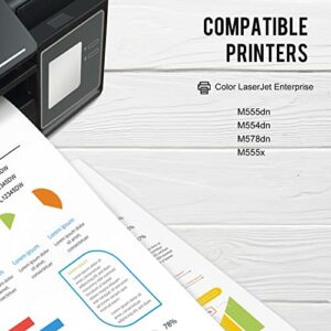 BENETONER Remanufactured Toner Cartridge Replacement for HP W2120A 212A W2121A W2122A W2123A Work with Color Laserjet Enterprise M555dn M554dn M578dn M555x (Black Cyan Magenta Yellow 4 Pack)