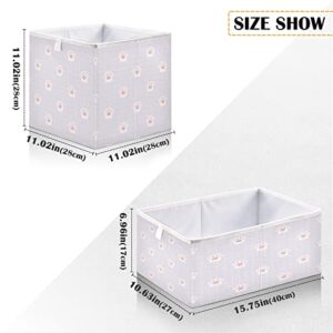 Kigai Cute Paws Cat Storage Bin Closet Organizers Collapsible Toy Storage Cube for Home Organization Shelf Store Bins Container, 11" x 11" x 11"