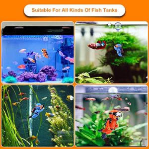 TOYMIS 2 Pack Fish Tank Decorations, Cute Little Diver Aquarium Decoration Fish Tank Aquarium Diver Ornament Floating Aquarium Accessories (Orange, Blue)