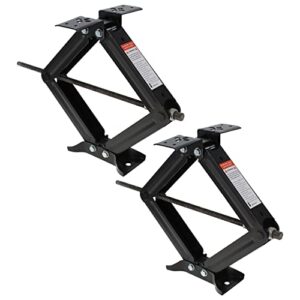 dumble rv stabilizer jacks 2pk set - 7500lb adjustable travel trailer scissor jack stabilizer stands for rv and camper