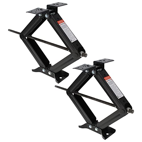 Dumble RV Stabilizer Jacks 2pk Set - 7500lb Adjustable Travel Trailer Scissor Jack Stabilizer Stands for RV and Camper