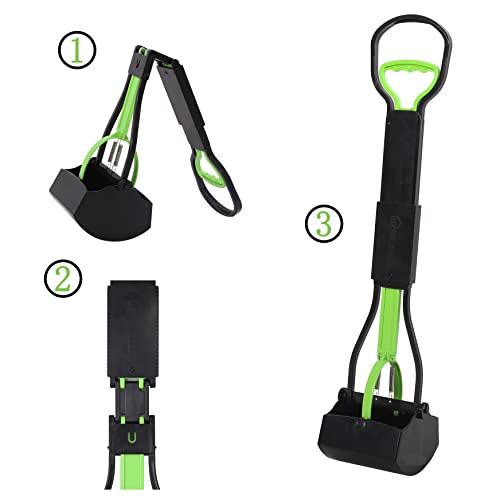 Living Express Pooper Scooper for Large Dogs with Long Handle, Premium and Durable Material for Easy Grass and Gravel Pick Up