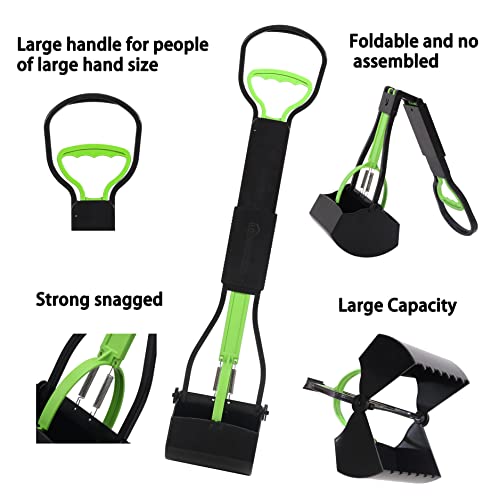 Living Express Pooper Scooper for Large Dogs with Long Handle, Premium and Durable Material for Easy Grass and Gravel Pick Up