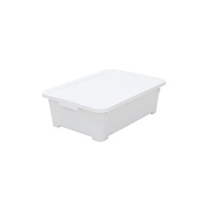 Astage | Rolling Storage Tub, Storage Tote, Plastic Box, Lidded Box 19Qt - 3pack (White)