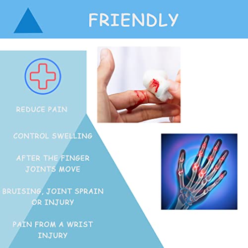 Finger Hot and Cold Gel Packs Broken Finger, Cold and Hot Treatment Sleeve, Cold Finger Sleeve for Arthritis, Finger Cold Gel Ice Pack, Ice Pack for Broken Fingers(4 Count