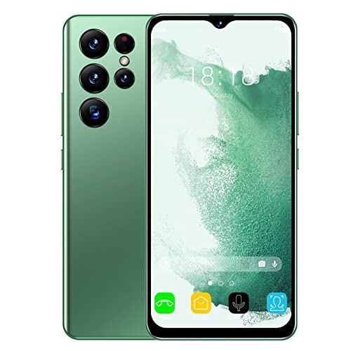 Zyyini S22 Ultra Smartphone, Unlocked Cell Phone with HD Screen, 16GB 64GB, Dual Card Dual Standby Support Face Recognition, Mobile Phone for Android 11 (Green)