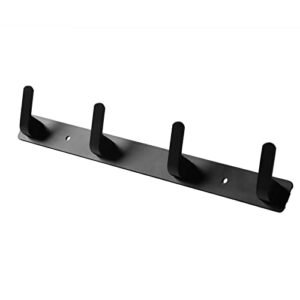 4 hooks matte black bathroom towel hooks mounted wall adhesive heavy duty farmhouse bath coat stick on rack hat wall hook sticky black kitchen robe rack coat hook black 4 hooks rack towel for bathroom