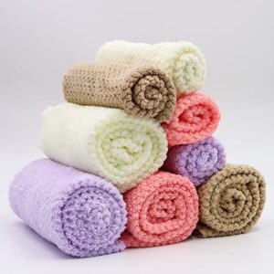 8 Pieces Guinea Pigs Quick-Dry Soft Jacquard Blankets Longer 29.5 X 13.8 & 11.8 X 11.8 with Skin-Friendly for Hamster Carpet Squirrel Bath Towel Small Pet Supplies Cage