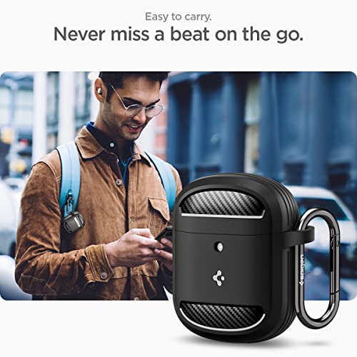 Spigen Rugged Armor Designed for Google Pixel Buds Pro Case (2022) - Matte Black, for Headphones