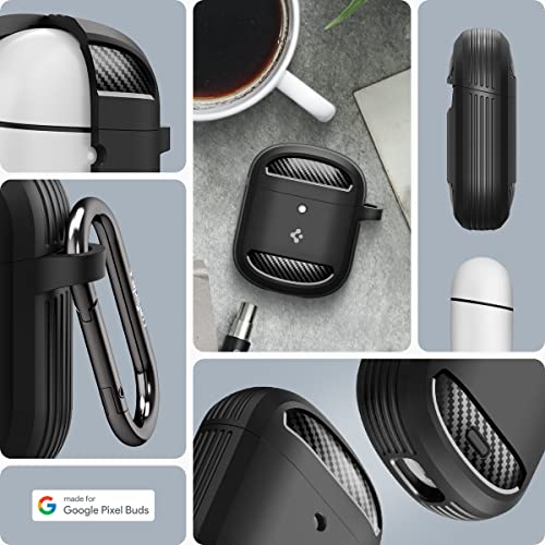 Spigen Rugged Armor Designed for Google Pixel Buds Pro Case (2022) - Matte Black, for Headphones