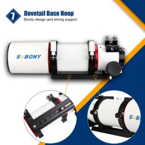 SVBONY SV550 APO Triplet Refractor, 80mm F6 OTA with 2.5 inches Micro-Reduction Rap Focuser, Astronomy Telescope Adults for Deep Sky Astrophotography and Visual