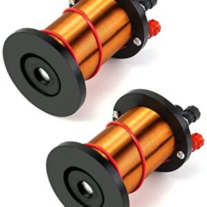 QWORK Demonstration Induction Coil with Primary Coil, Secondary Coil and Soft Iron Core Cylindrical Magnet for Physics Teaching, 2 Set