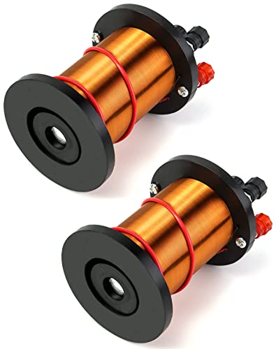 QWORK Demonstration Induction Coil with Primary Coil, Secondary Coil and Soft Iron Core Cylindrical Magnet for Physics Teaching, 2 Set