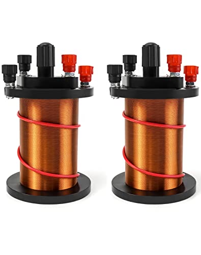 QWORK Demonstration Induction Coil with Primary Coil, Secondary Coil and Soft Iron Core Cylindrical Magnet for Physics Teaching, 2 Set