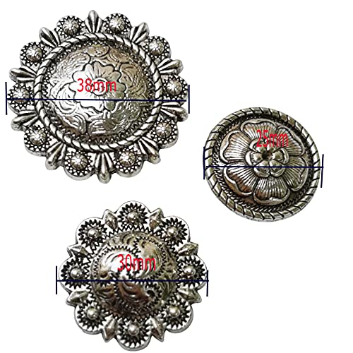 Berry Conchos with Screws Back Rhinestone Horse Saddle