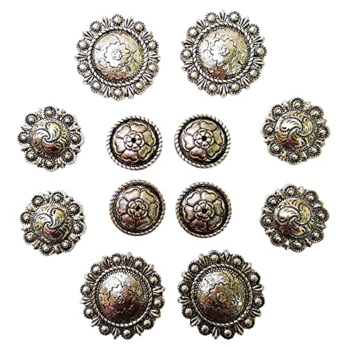 Berry Conchos with Screws Back Rhinestone Horse Saddle