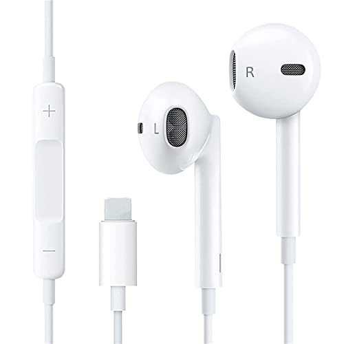 Earbuds Headphones Wired Earphones with Microphone and Volume Control, Compatible with iPhone 13/12/11 Pro Max/Xs Max/XR/X/7/8 Plus