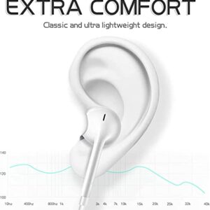 Earbuds Headphones Wired Earphones with Microphone and Volume Control, Compatible with iPhone 13/12/11 Pro Max/Xs Max/XR/X/7/8 Plus