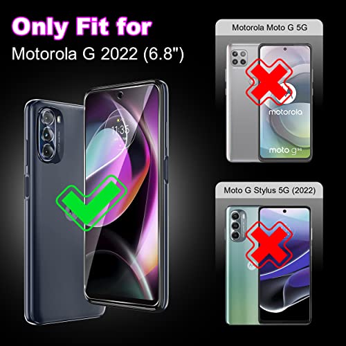 Cizerin 4 Pack Screen Protector for Motorola Moto G 5G 2022-2 Pack Tempered Glass Screen Protector and 2 Pack Camera Lens Protector - Shatter Proof- HD Clarity