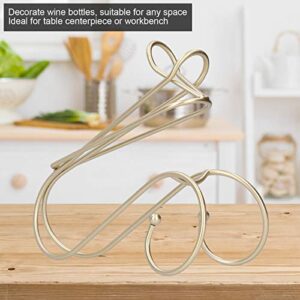 yaogohua Wine Bottle Holder Stand Gold Countertop Tabletop Wine Rack Single Bottle Tabletop Metal Wine Rack Home Gift Kitchen Gift Wine Shelf