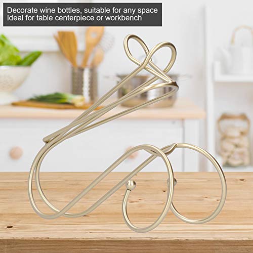 yaogohua Wine Bottle Holder Stand Gold Countertop Tabletop Wine Rack Single Bottle Tabletop Metal Wine Rack Home Gift Kitchen Gift Wine Shelf