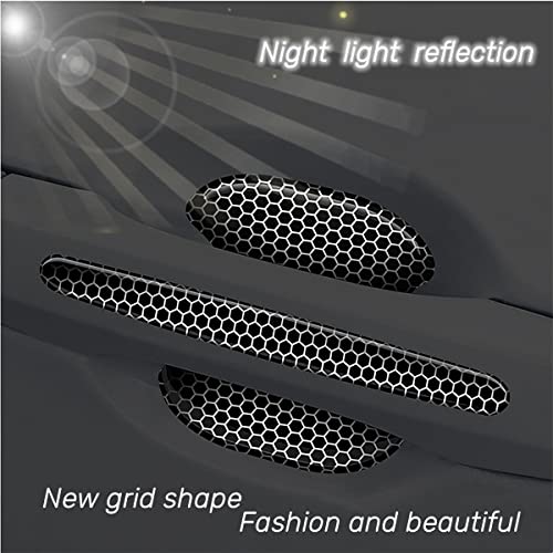 JULOPO Car Door Handle Door Cup Reflective Sticker car Door Protection to Prevent Scratches and collisions Both Protector and Decorate (8PCS Black)