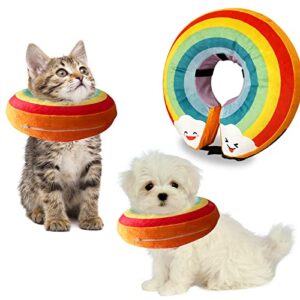 inflatable dog cone collar for large medium small dogs, soft cone collar for dogs cats, donut dog cone alternative after surgery s