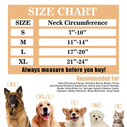 Inflatable Dog Cone Collar for Large Medium Small Dogs, Soft Cone Collar for Dogs Cats, Donut Dog Cone Alternative After Surgery S