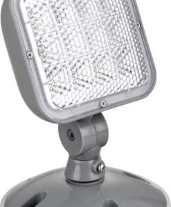 Shine LED Remote Emergency Light Head - Single Head LED Lamp Remote Capable 9.6V - for Business, Office, Warehouse, Gray