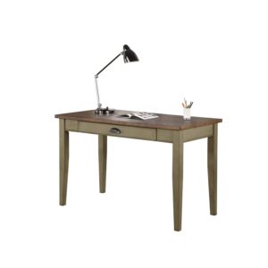 Martin Furniture Farmhouse Wood, Writing Table, Office Desk, Sage Green