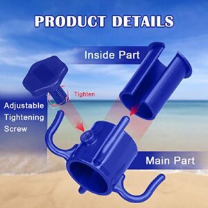 MILIMOLI Beach Umbrella Hanging Hook, 4-Prongs Beach Umbrella Hanging Hook, Adjustable Plastic Umbrella Hook for Towels Camera Clothes Hats Sunglasses Bag, Beach Camping Travel Supplies