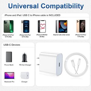 iPhone Charger fast charging [APPLE MFi Certified] 2 pack Apple Type C Wall Charger Block with 2 pack [6FT&10FT] Long USB C to lightning cable for iPhone 14/13/12/12 Pro Max/11/Xs Max/XR/X,AirPods Pro