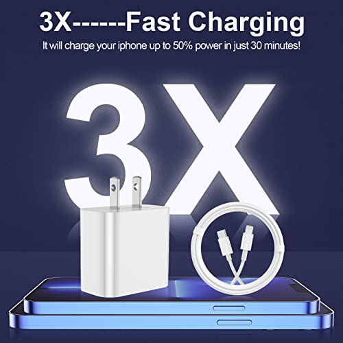 iPhone Charger fast charging [APPLE MFi Certified] 2 pack Apple Type C Wall Charger Block with 2 pack [6FT&10FT] Long USB C to lightning cable for iPhone 14/13/12/12 Pro Max/11/Xs Max/XR/X,AirPods Pro