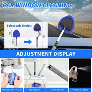 ACTY 17Pcs Car Interior Detailing Kit, Cleaning Kit with High Power Handheld Vacuum, Brush Set, Windshield Tool, Gel, Microfiber Towels, Complete Care, Blue