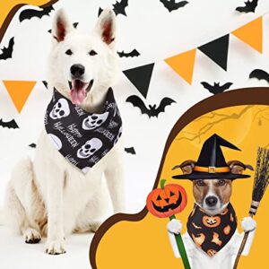 20 Pack Halloween Dog Bandanas Large Girl Boy Dog Bib Dog Scarf Holiday Dog Bandanas Pet Bandana Dog Handkerchief for Small Medium Large Dogs Accessories Dog Outfit Halloween Birthday Festival Supply