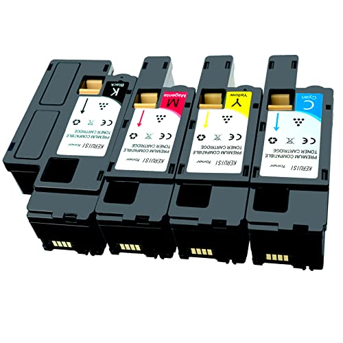 FUDEECON Toner Cartridges 4 Pack Compatible Cartridge for Xerox WorkCentre 6027 6022 6020 6025 Printer 1 Magenta 106R02757 1 Yellow 106R02758 1 Black 106R02759 1 Cyan 106R02756