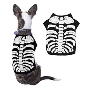 Halloween Skeleton Costumes for Pets Dogs Cats Funny Pets Kitten Puppies Dress Up Apparel Clothes (Skeleton,L)